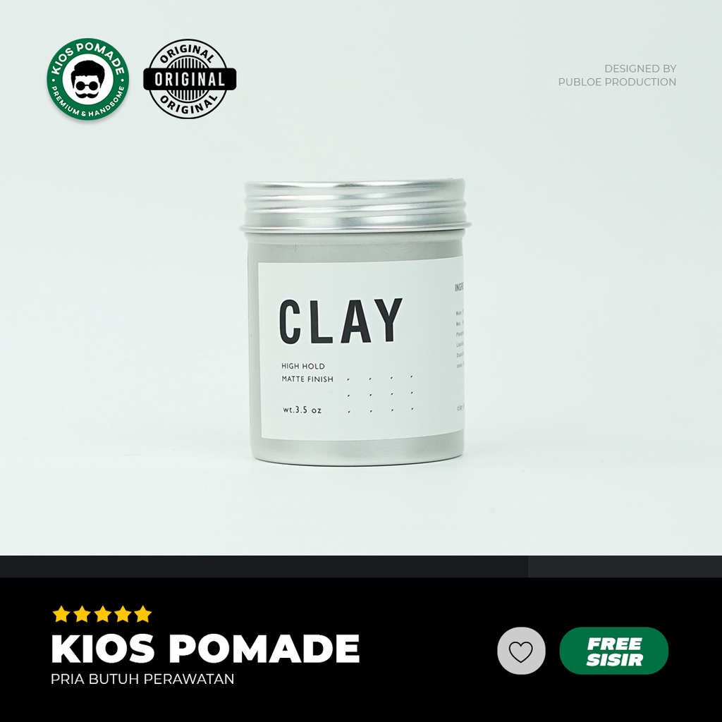 Jual Pomade Hair Port Clay Strong Hold Matte Shine | Shopee Indonesia