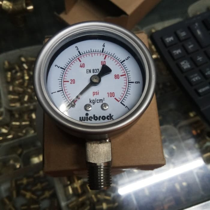 Jual Pressure Gauge/manometer steam diameter 2,5"- 7bar/kg full ...