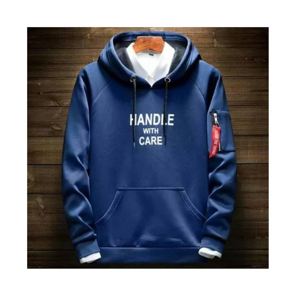 Jual Jaket Sweater Pria Hodie Ala Korea Hoodie Cowok Handle With Care ...