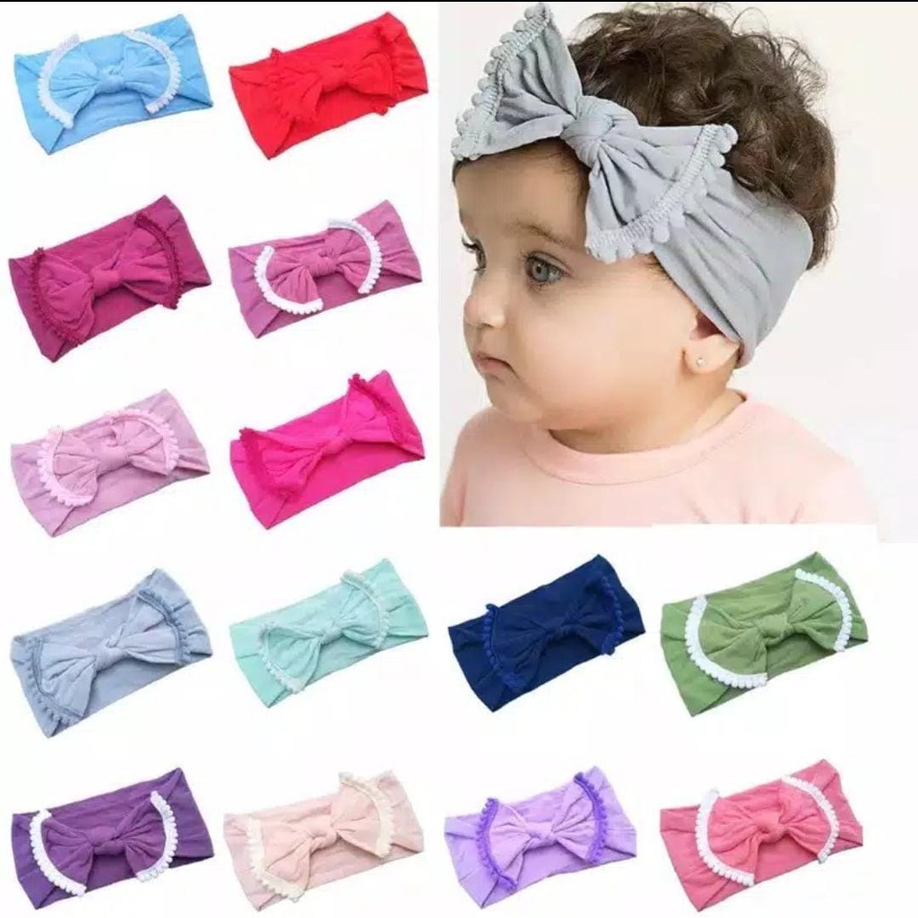 Jual Bandana anak | Bando Bayi | Bando kupu RENDA | Bandana Lucu Imut ...