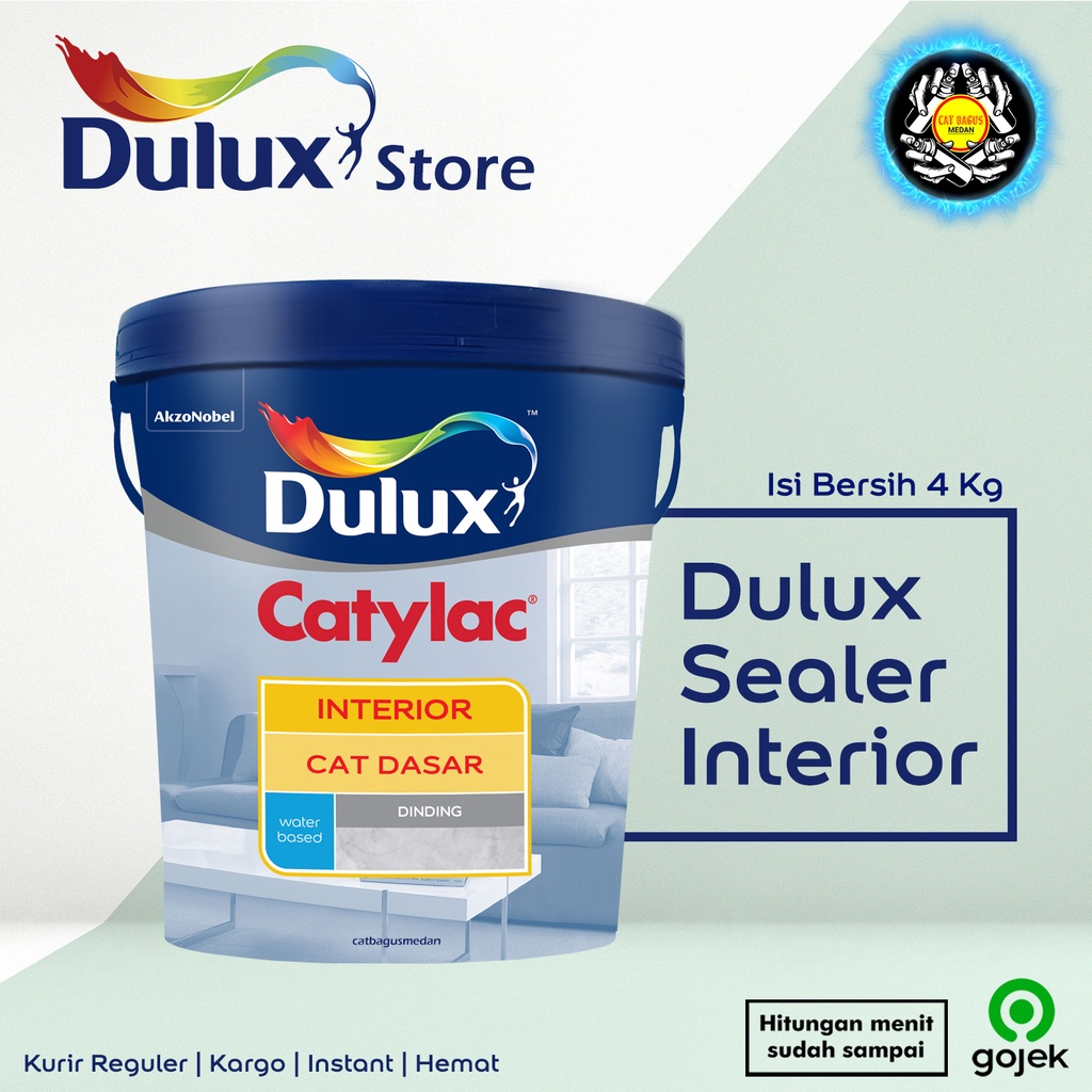 Jual SEALER CAT DASAR DULUX CATYLAC INTERIOR 4 KG / ALKALI SEALER 5 KG ...
