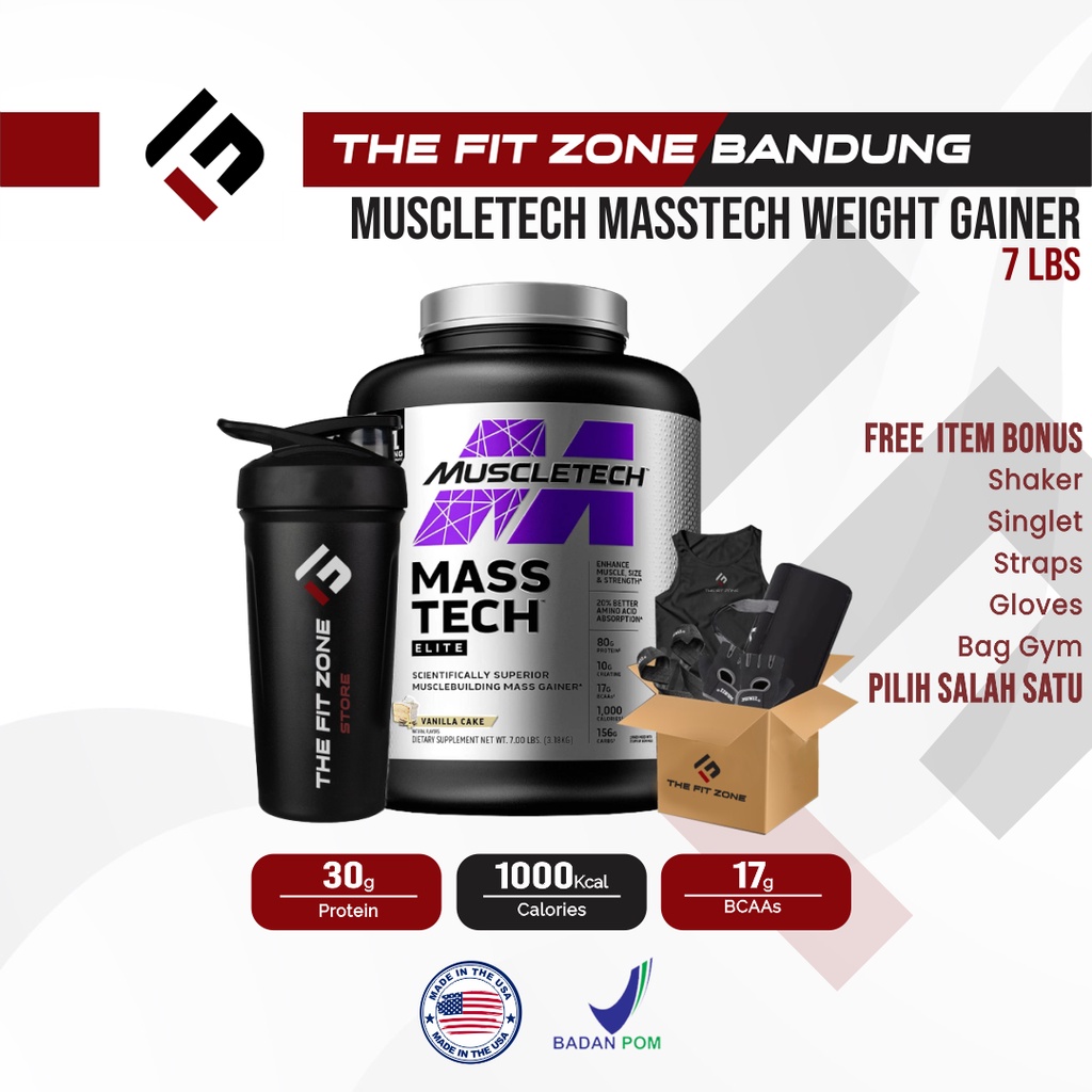 Jual Muscletech Masstech 6 lbs BPOM AOM Mass tech Weight Gainer | Shopee Indonesia