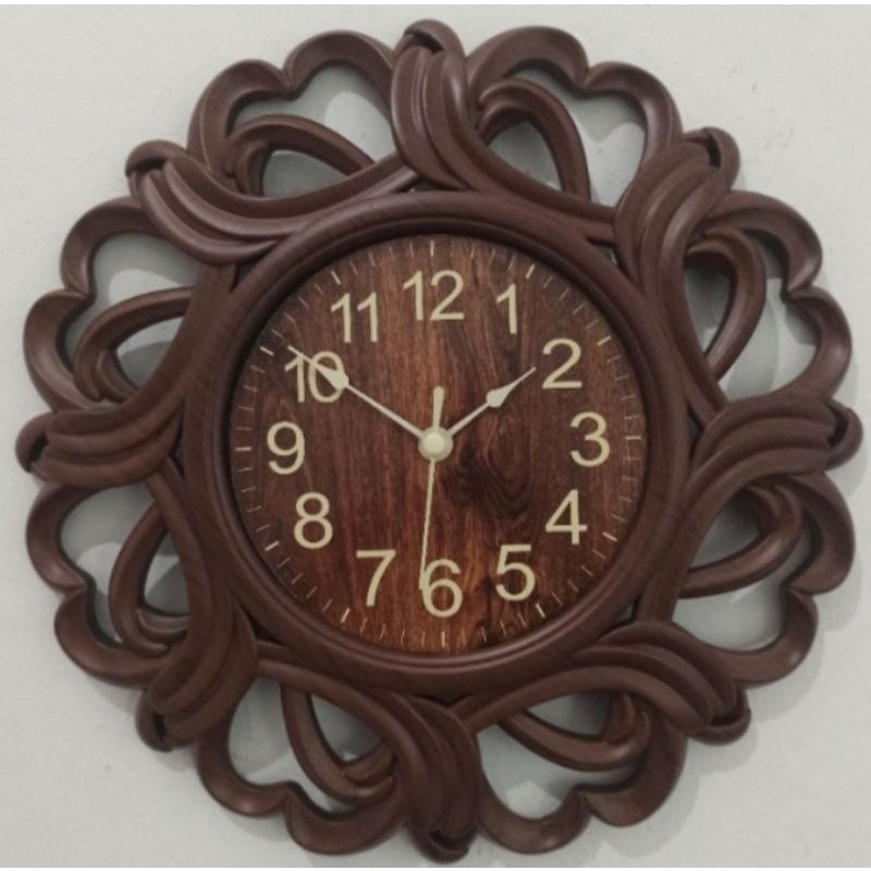 Jual Jam dinding unik motif kayu dan ukiran platinum 3042 motif kayu ...