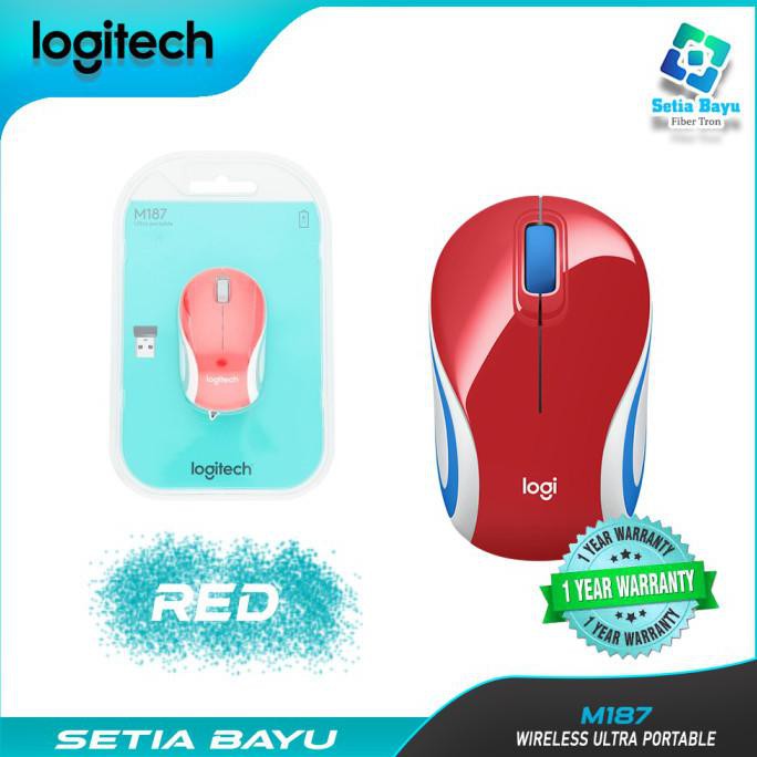 Jual Wireless Mouse Logitech M187 Optical Mouse Bluetooth Komputer ...