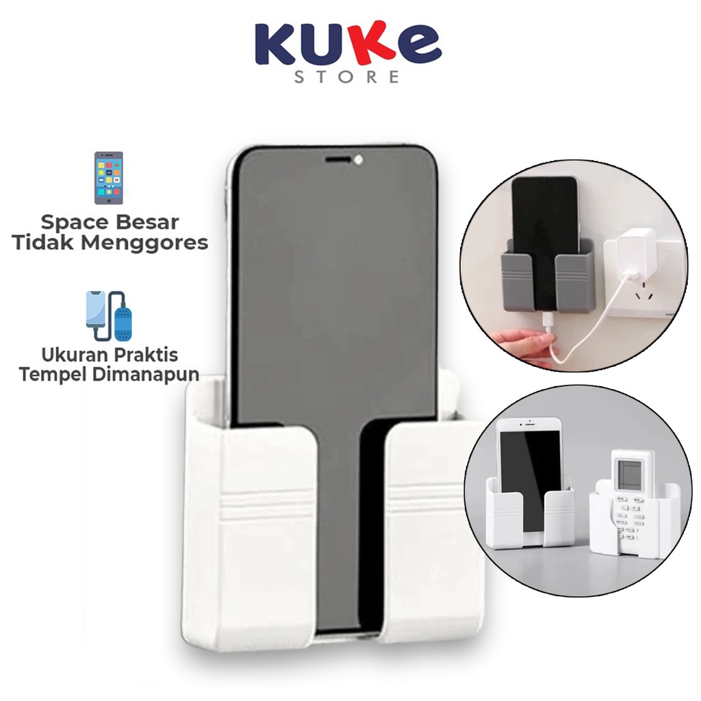 Jual KUKE Tempat Cas HP Dinding / Tempat Remote TV Tempel / Holder Cas ...