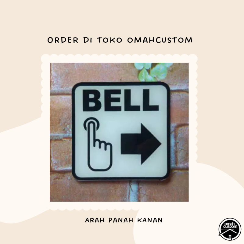 Jual Tanda Bell Akrilik GRATIS Custom Arah Panah Acrylic | Shopee Indonesia