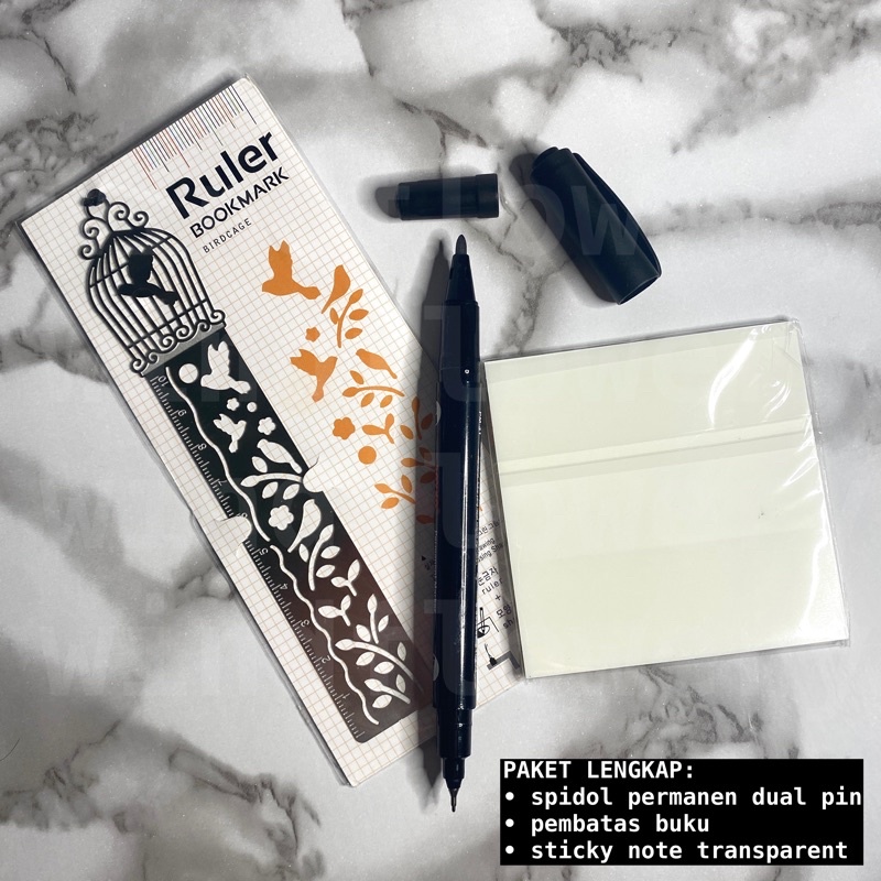 Jual [BISA COD] sticky note transparan plastik / memo plastik ...