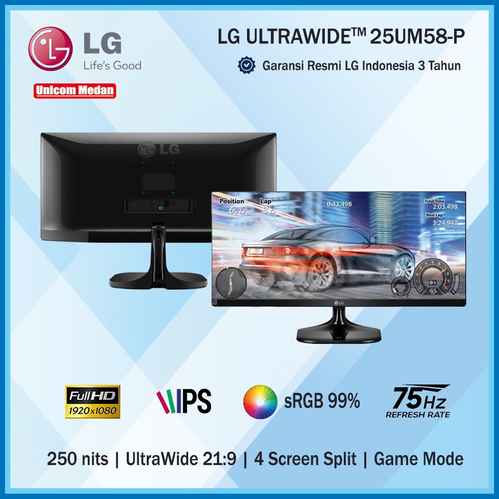 Jual LG 25UM58-P 25 inch 21:9 UltraWide® Full HD IPS LED Monitor (HDMI ...