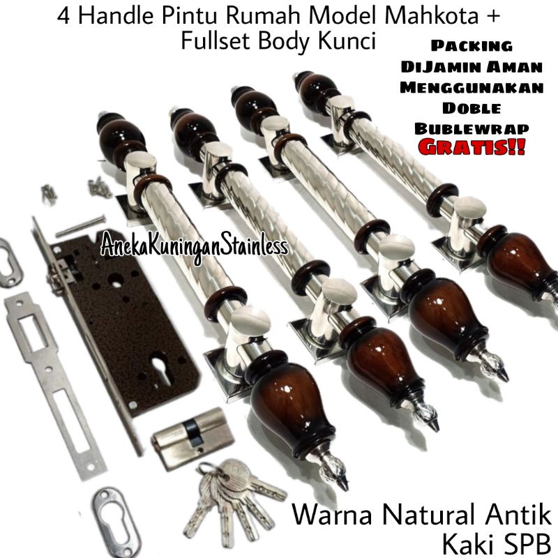 Jual satu set handle pintu rumah 45cm minimalis tarikan gagang pintu ...