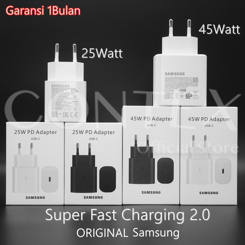 Jual Samsung Charger 25Watt 45Watt Type C TipeC Usb C Super Fast ...