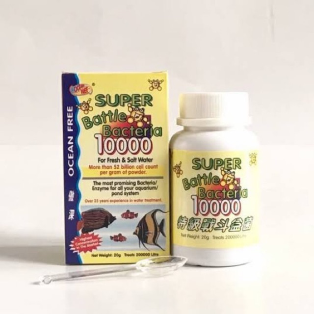Jual Super Battle Bacteria 10000 Bubuk 20gram Penjernih Air Kolam ...