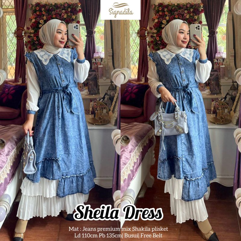 Jual SHIELA DRESS BY SIGNADILA BERLABEL | Shopee Indonesia