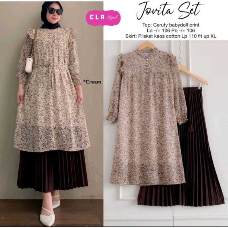 Jual M L XL XXL| SETELAN TUNIK CERUTY BABYDOLL JUMBO//TUNIK CERUTY ...