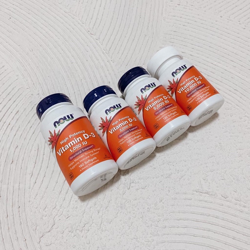 Jual Now Foods Vitamin D3 1000 IU/ 2000 IU / 5000 IU / 10000 IU 120 180 240 SOFTGELS D-3 VITAMIN ...