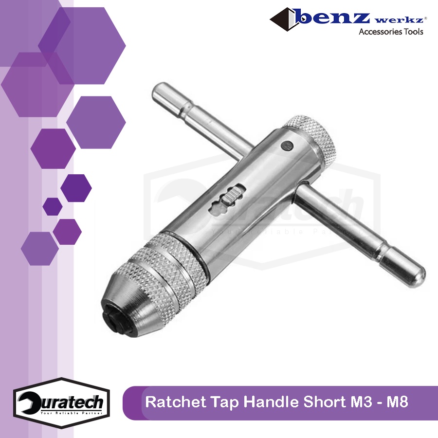 Jual Benz gagang tap ratchet / Tap handle pembuat ulir baut / Tap wrench mata hand taps m3-m8 ...