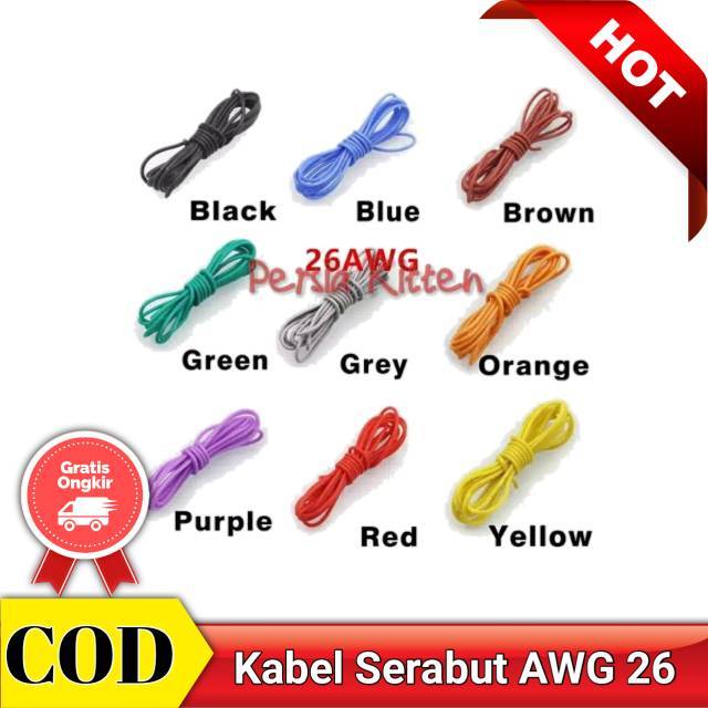 Jual Kabel AWG 26 Serabut putih permeter | Shopee Indonesia