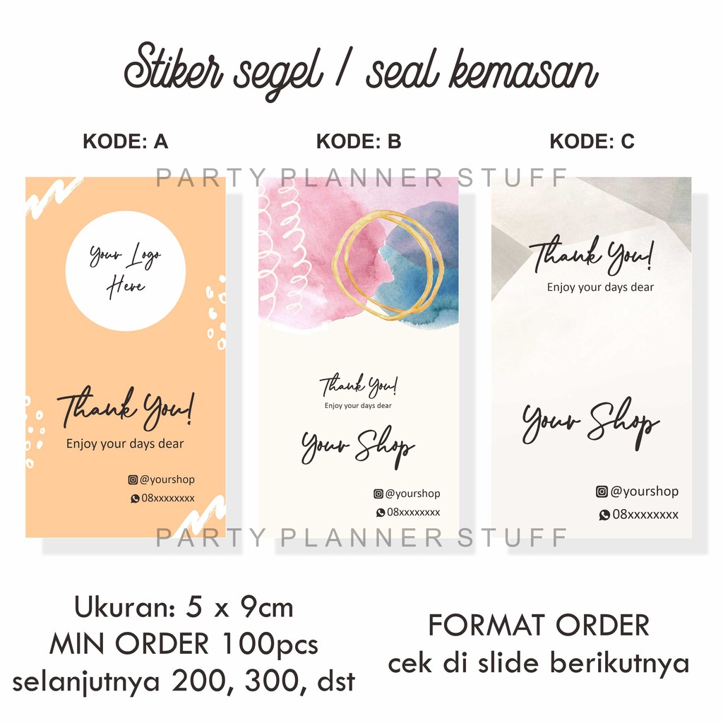 Jual Stiker segel / stiker packaging / stiker kemasan / label stiker ...