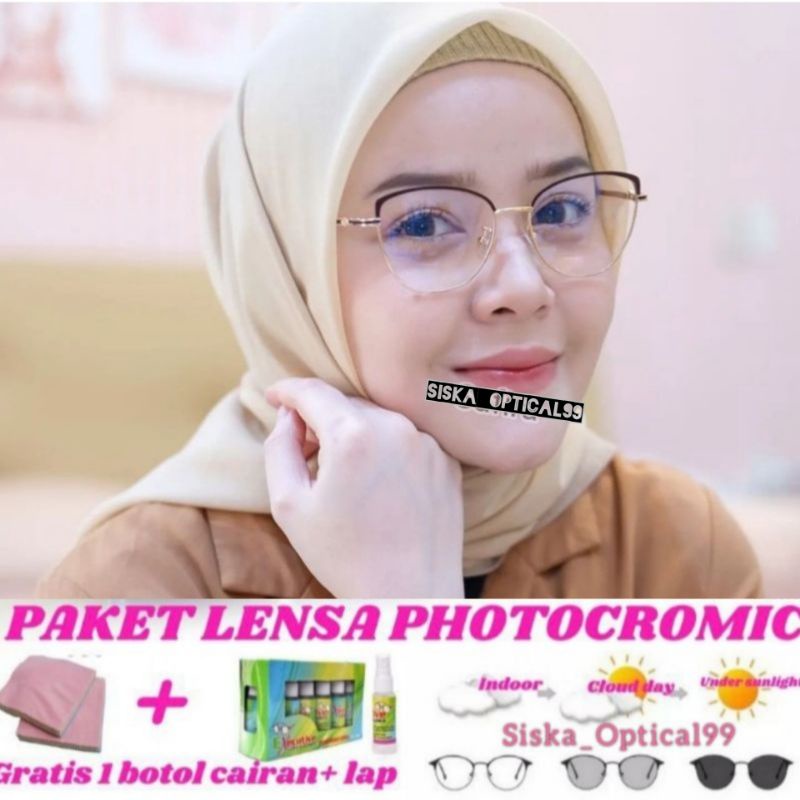 Jual Frame Kacamata (Muka Kecil) Kacamata Photocromic | Kacamata Anti ...