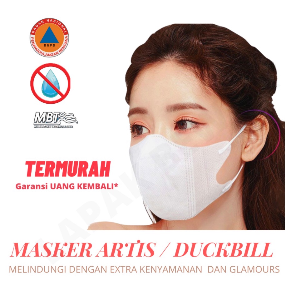 Jual Masker Duckbill Putih Dewasa per pak 50 Pcs per pak Eceran ...
