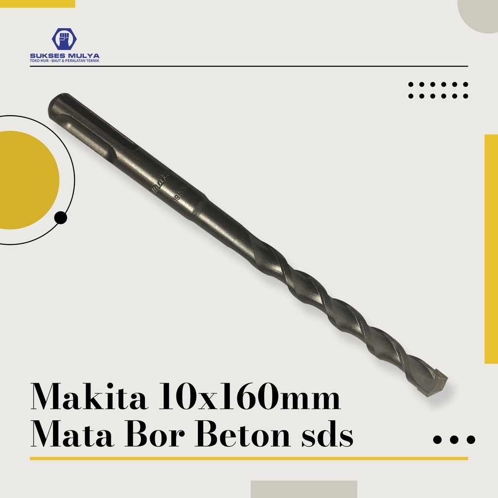 Jual MAKITA Mata Bor Beton 10 x 160 Mata Bor SDS Tembok Beton D-00175 ...