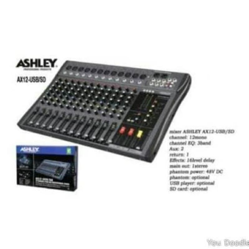 Jual Mixer Ashley AX 12 mixer 12 channel original 12 channel full mono ...