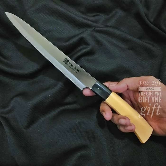 Jual Terbaru Pisau Dapur Ying Guns Wood Slim 33 cm, Pisau Fillet, Pisau ...
