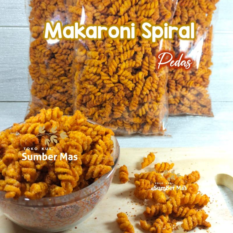 Jual MAKARONI SPIRAL MACARONI SPIRAL RASA PEDES Berat bersih 500 gr ...