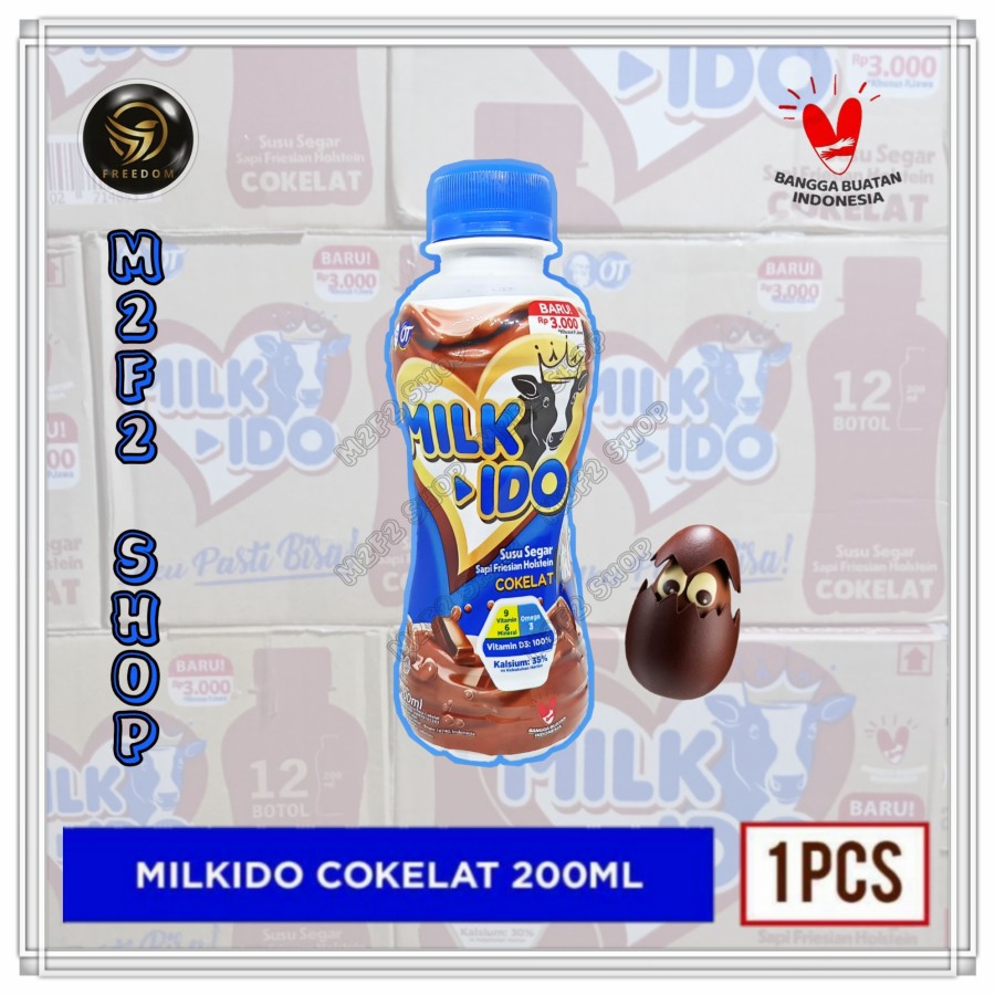 Jual Susu Segar Milkido Rasa Cokelat UHT Botol Plastik Pet - 200 ml ...