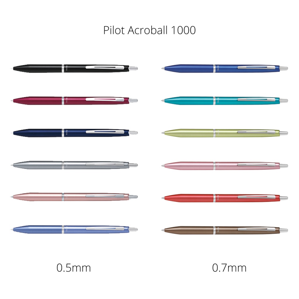Jual Pilot Acroball Acro 1000 Ballpoint Oil-Based Ink Pen 0.5mm 0.7mm ...
