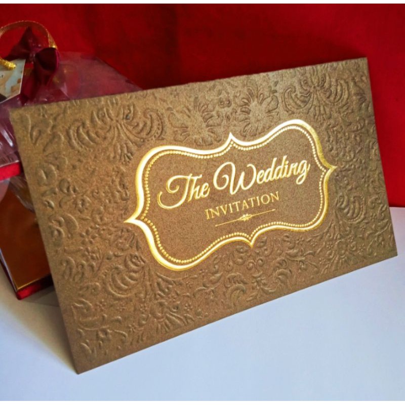 Jual Undangan Hardcover Embose Hotprint Coklat | Shopee Indonesia