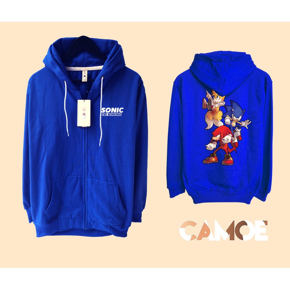 Jual Jaket Hoodie Zipper Sonic Tails Knuckles The hedgehog | Shopee ...
