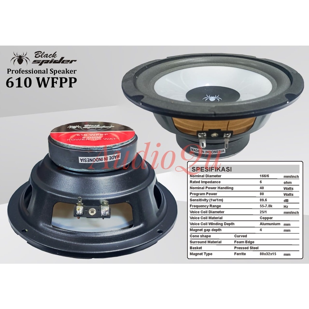 Jual Speaker Komponen Blackspider 610 WFPP Black Spider 610WFPP Ori ...