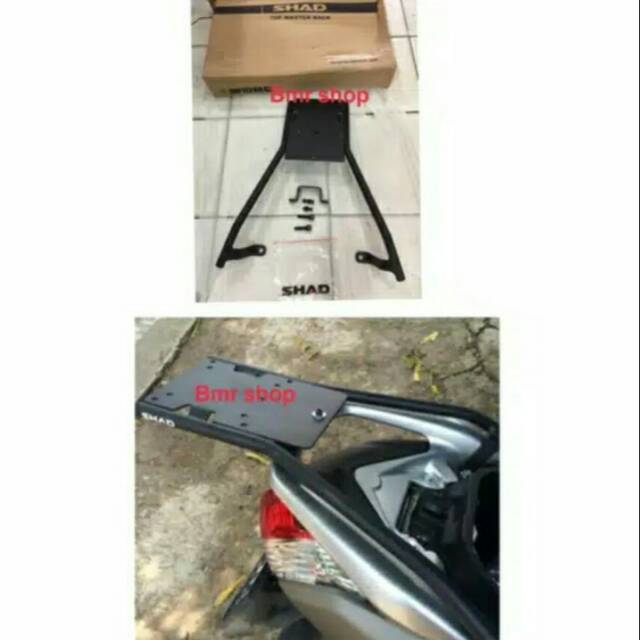 Jual brecket box shad nmax, dudukan breket box shad n max , brecket top ...