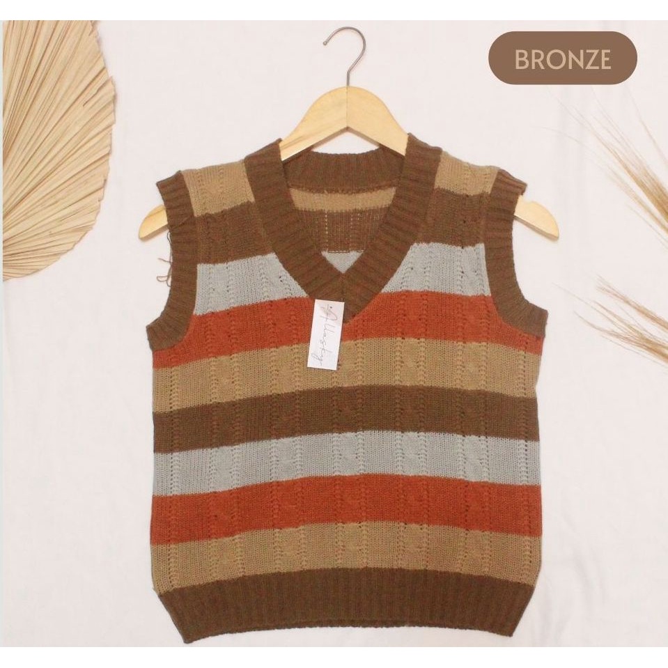 Jual vest rompi rajut wanita motif cable / Rompi Rajut Wanita Korean ...