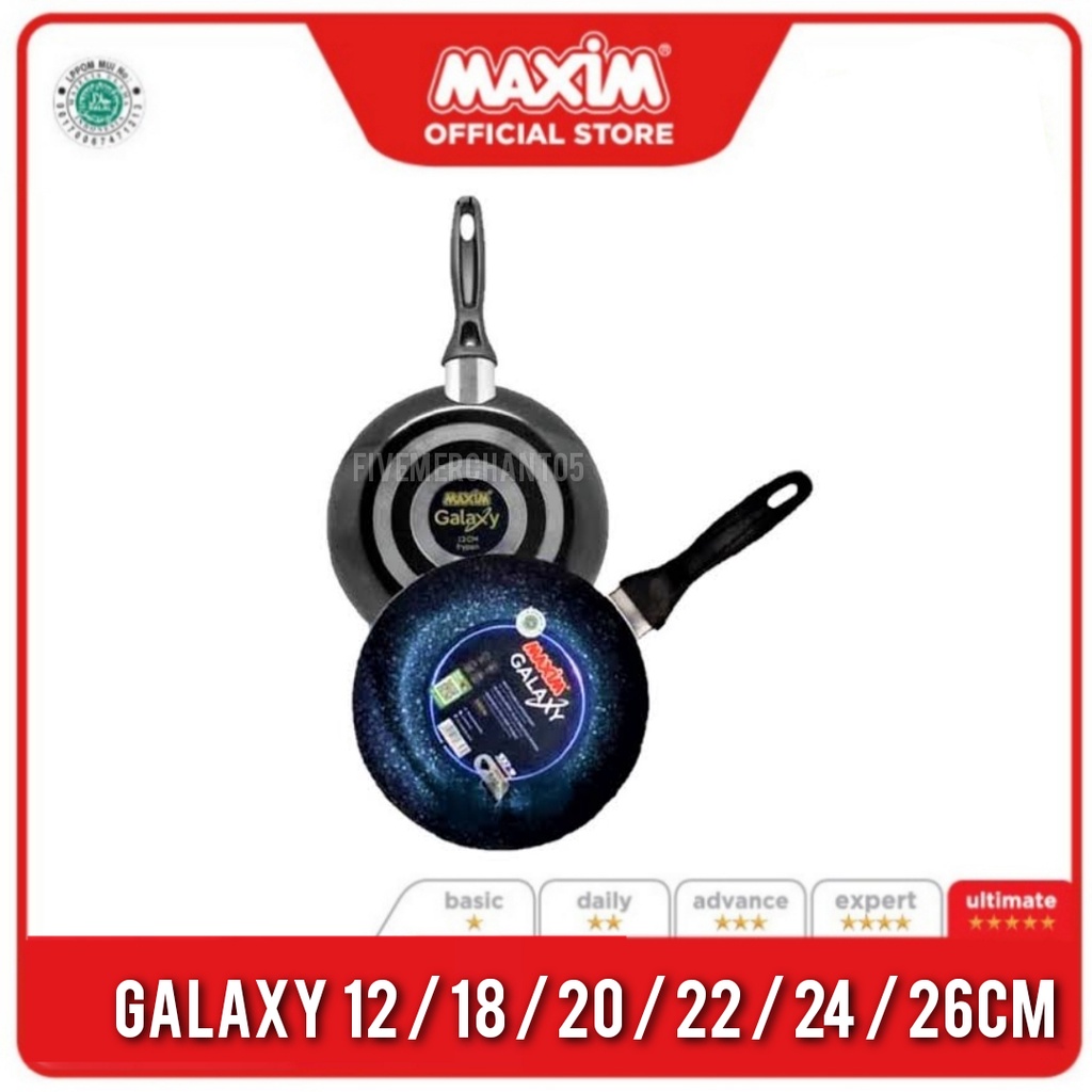 Jual Frypan Maxim Galaxy 26 24 22 20 18 12 Penggorengan Teflon Anti ...