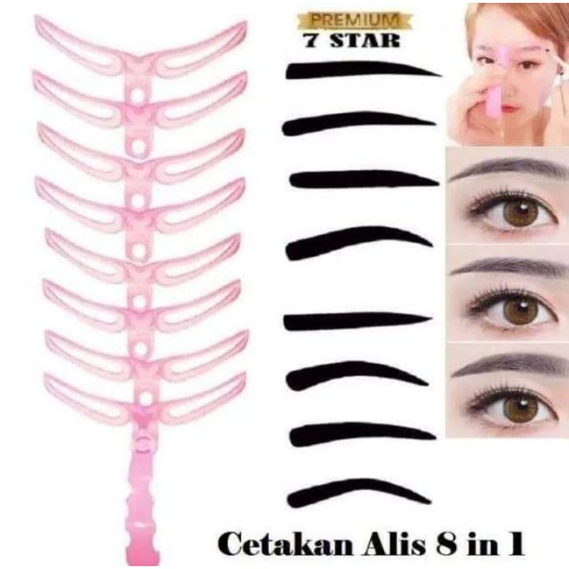 Jual ALAT Cetakan Alis isi 8 Model / Eyebrow Template Gambar Alis SET ISI 8 | Shopee Indonesia