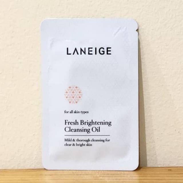 Jual LANEIGE FRESH BRIGHTENING CLEANSING OIL 4 ML SAMPLE SIZE SACHET ...