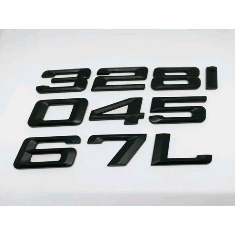 Jual Emblem Letter Bagasi BMW Font BMW hitam matte 1 3 5 7 E36 E46 E39 ...