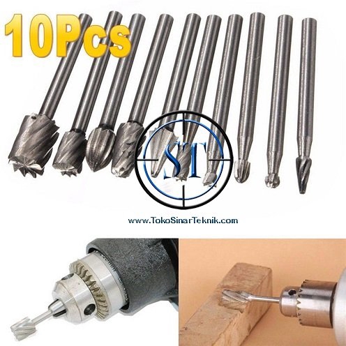 Jual 10 Pcs Mata Routing Bits Router Rotary Kikir Ukir Grinding Carving ...