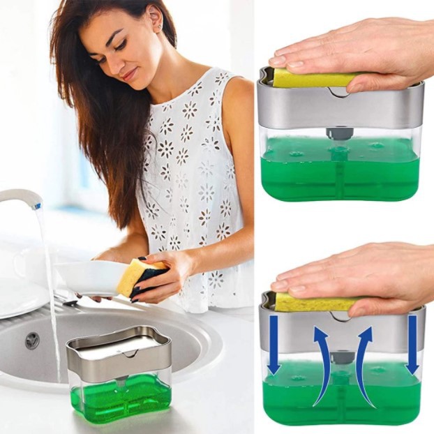 Jual Tempat Dispenser Sabun Cuci Piring Sponge Caddy Storage | Shopee ...