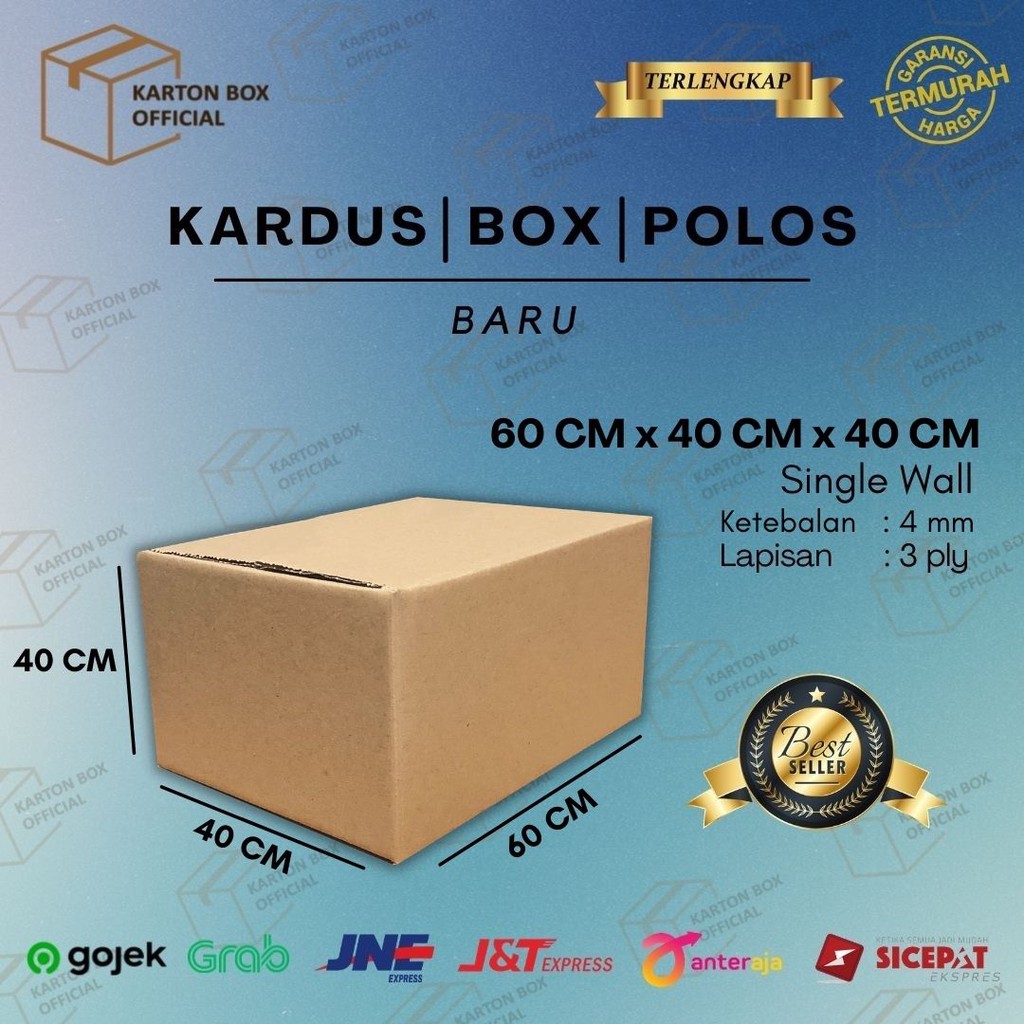 Jual Kardus Karton Box Besar 60x40x40 CM Dus Packing Packaging Pindahan ...