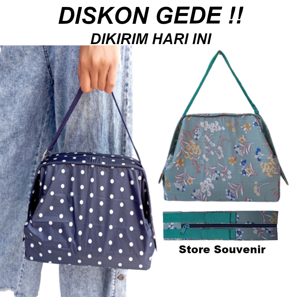 Jual Tas Lipat Kantong Belanja Jinjing Tenteng Kain Parasut Premium ...