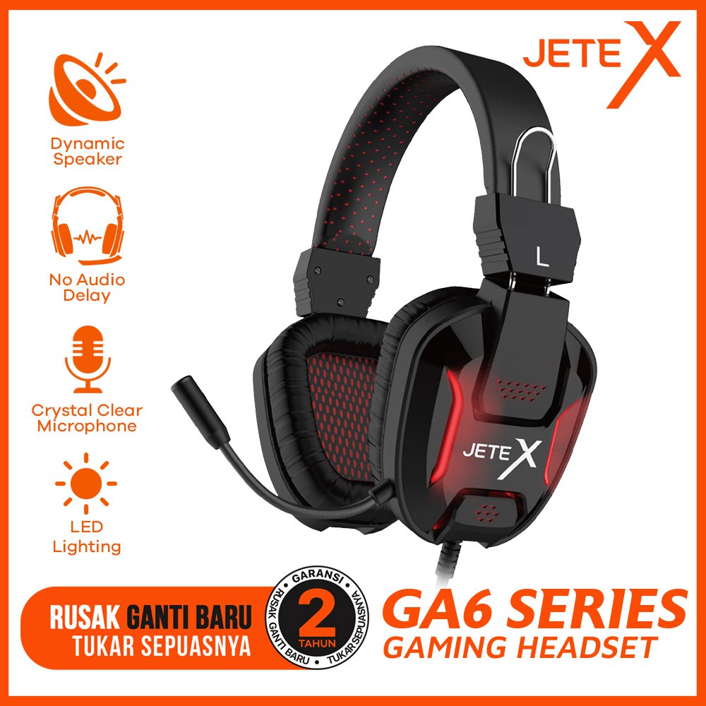 Jual Headset Gaming Headphone Gaming with Noise Cancelling JETEX GA6 ...