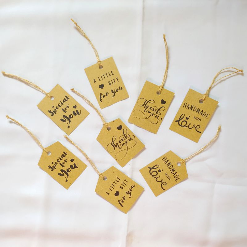 Jual Hang Tag Rustic • Greeting Card Hang Tag • Label Hampers Giftbox ...