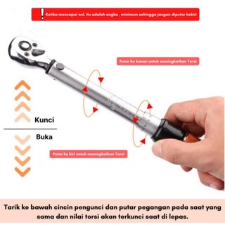Jual Kunci Torsi 1 - 25nm Ratchet Torque Wrench Set Alat ukur Tekanan ...