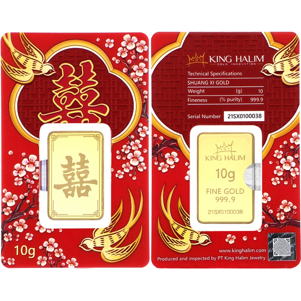Jual LOGAM MULIA EMAS KING HALIM 10GR - SHUANG XI | Shopee Indonesia