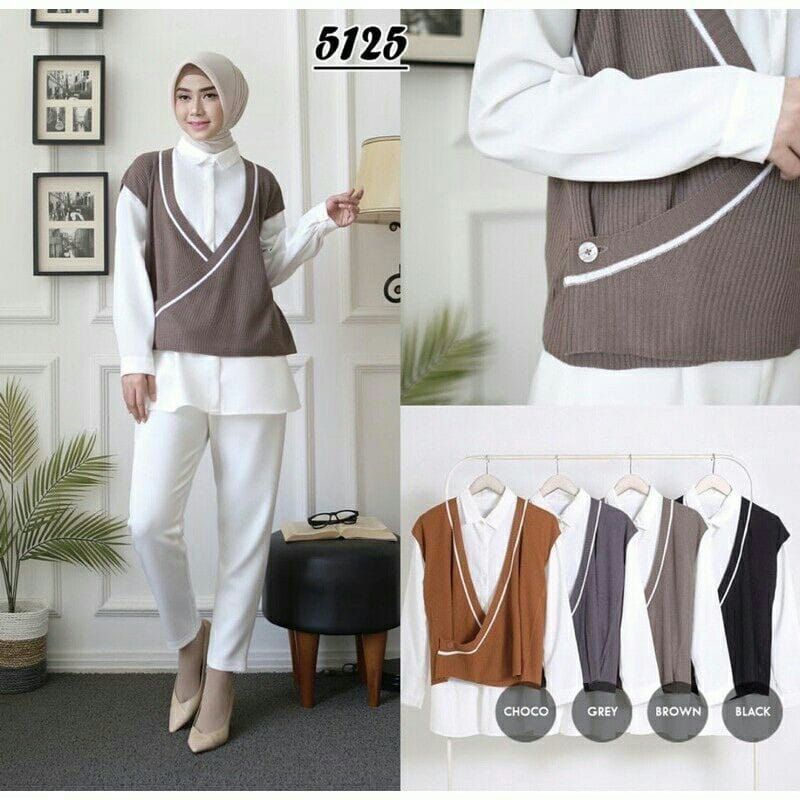Jual sweater vest SHIFA rompi fashion wanita | Shopee Indonesia