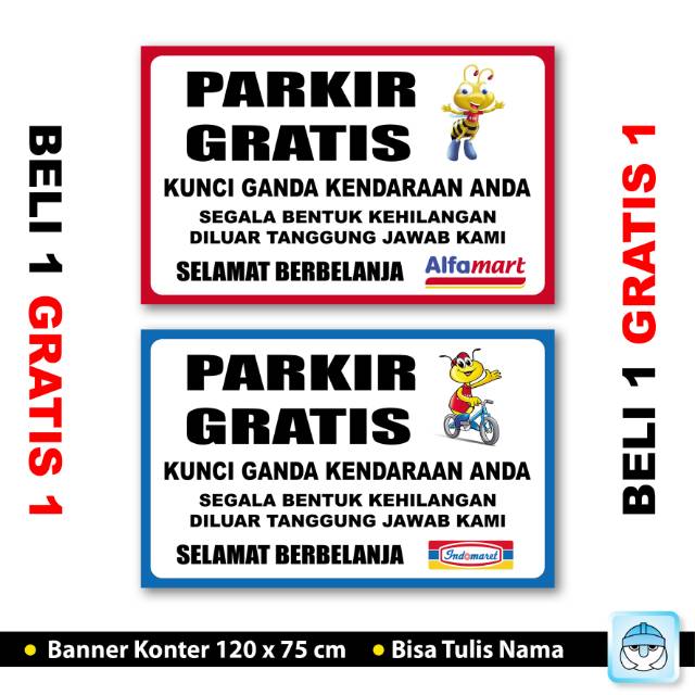 Jual BANNER SPANDUK PARKIR ALFAMART INDOMARET | Shopee Indonesia
