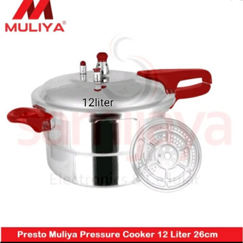 Jual Presto 12 liter Muliya 28cm,Panci presto muliya,pressure cooker,panci presto | Shopee Indonesia