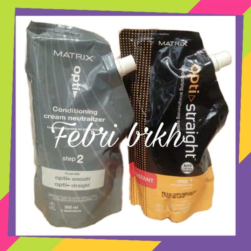 Jual Matrix opti straight pelurus rambut Resistan Neutralizer 500 ml ...